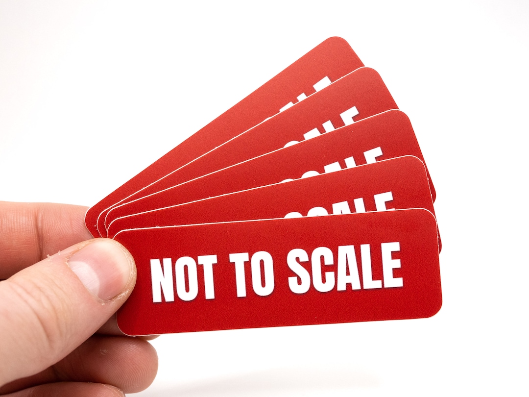 Not to Scale Stickers (5 Pack) - Etsy