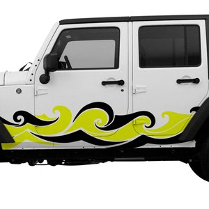 Two Tone Full Side Wave Decal - Etsy