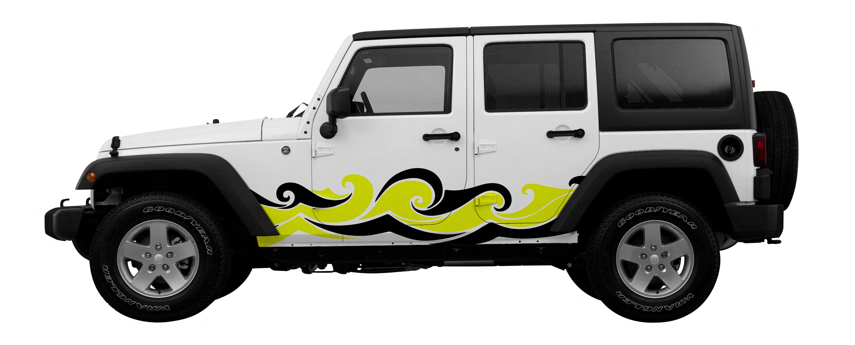 Two Tone Full Side Wave Decal - Etsy