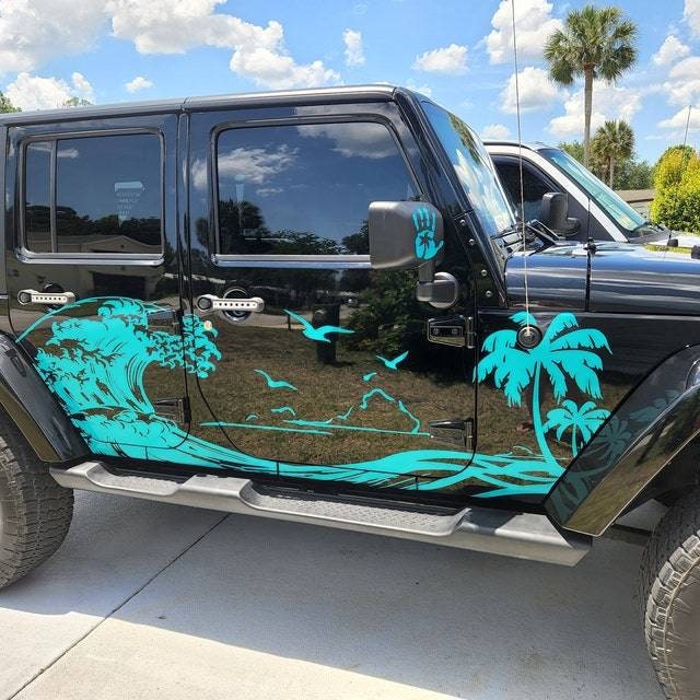 Wave / Beach Full Side Decal - Etsy