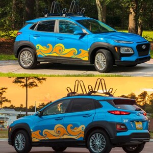 Two Tone Full Side Wave Decal - Etsy