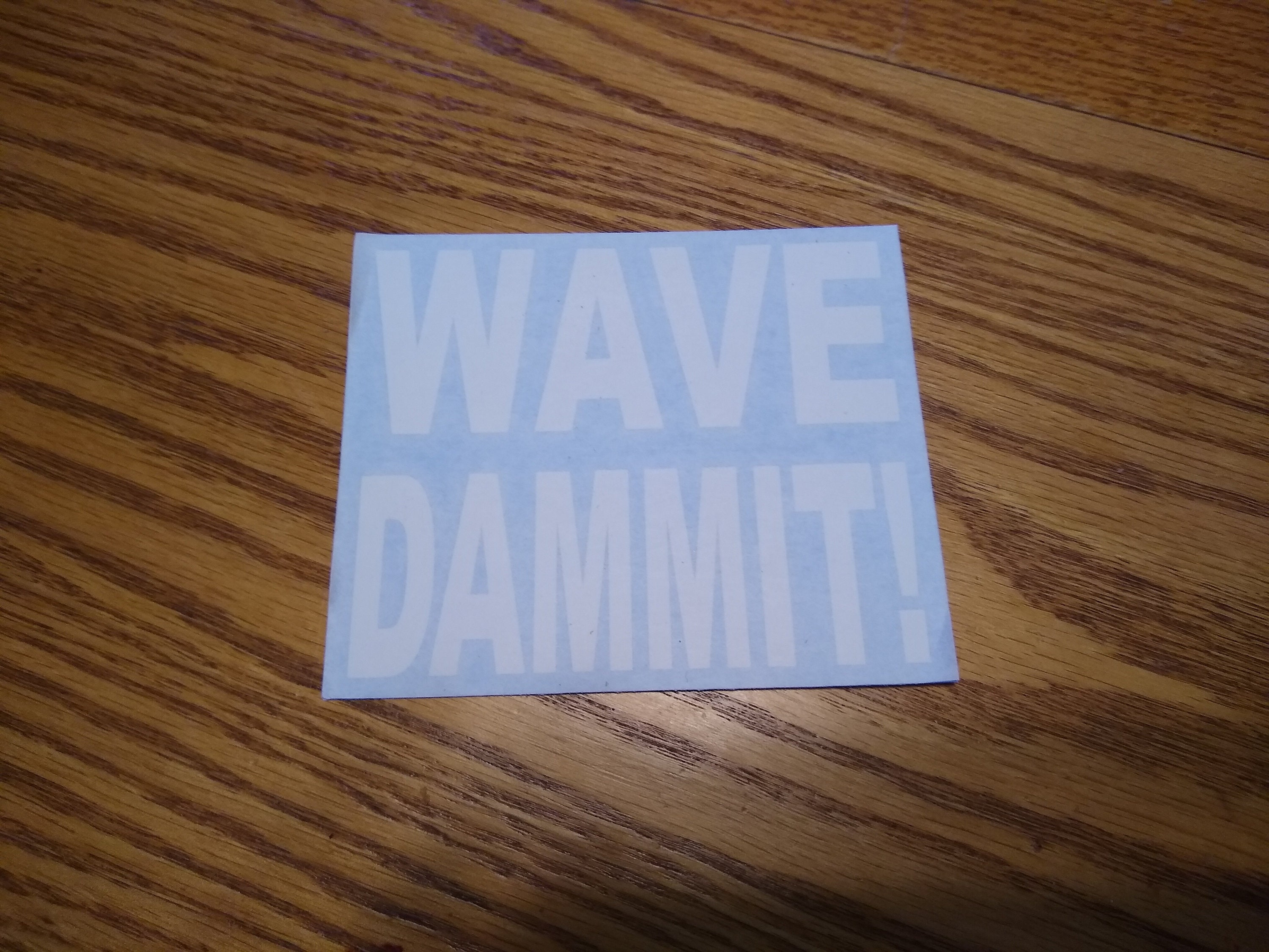Wave Dammit Decal | Etsy
