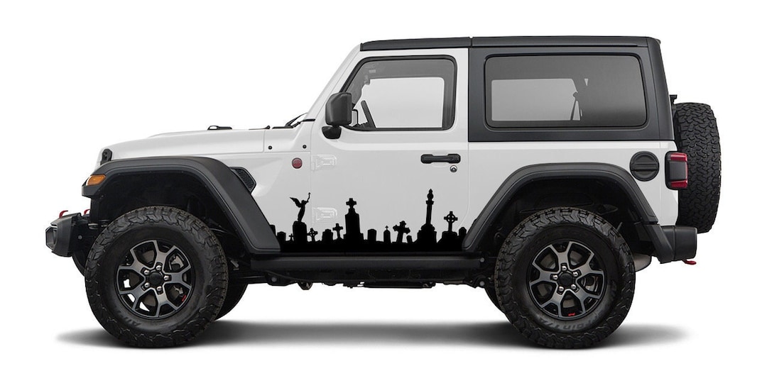 Graveyard Scene Side Decal (two Door) - Etsy