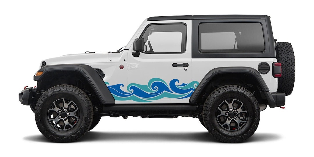 Two Tone Full Side Wave Decal (two Door) - Etsy
