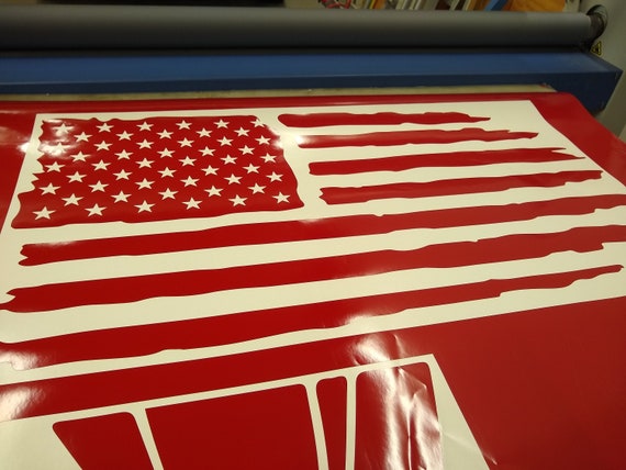 Large Distressed Flag Decal | Etsy