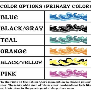 Two Tone Full Side Wave Decal - Etsy