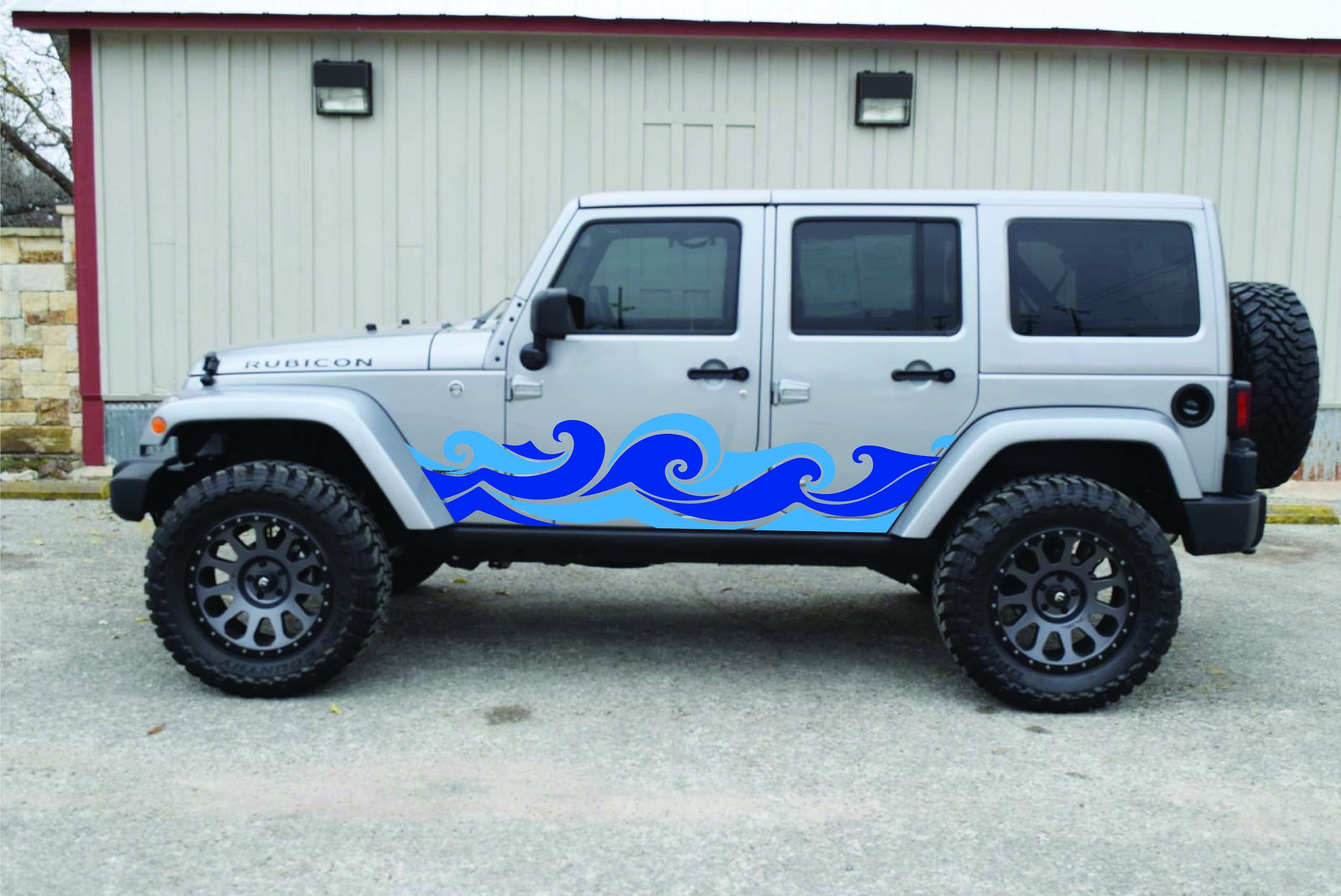 Two Tone Full Side Wave Decal - Etsy