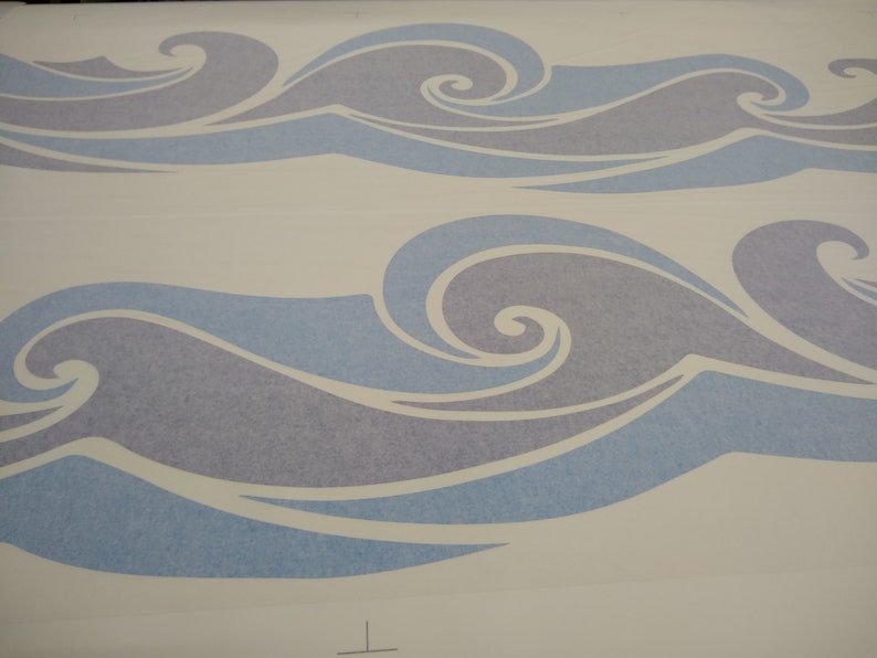 Two Tone Full Side Wave Decal - Etsy