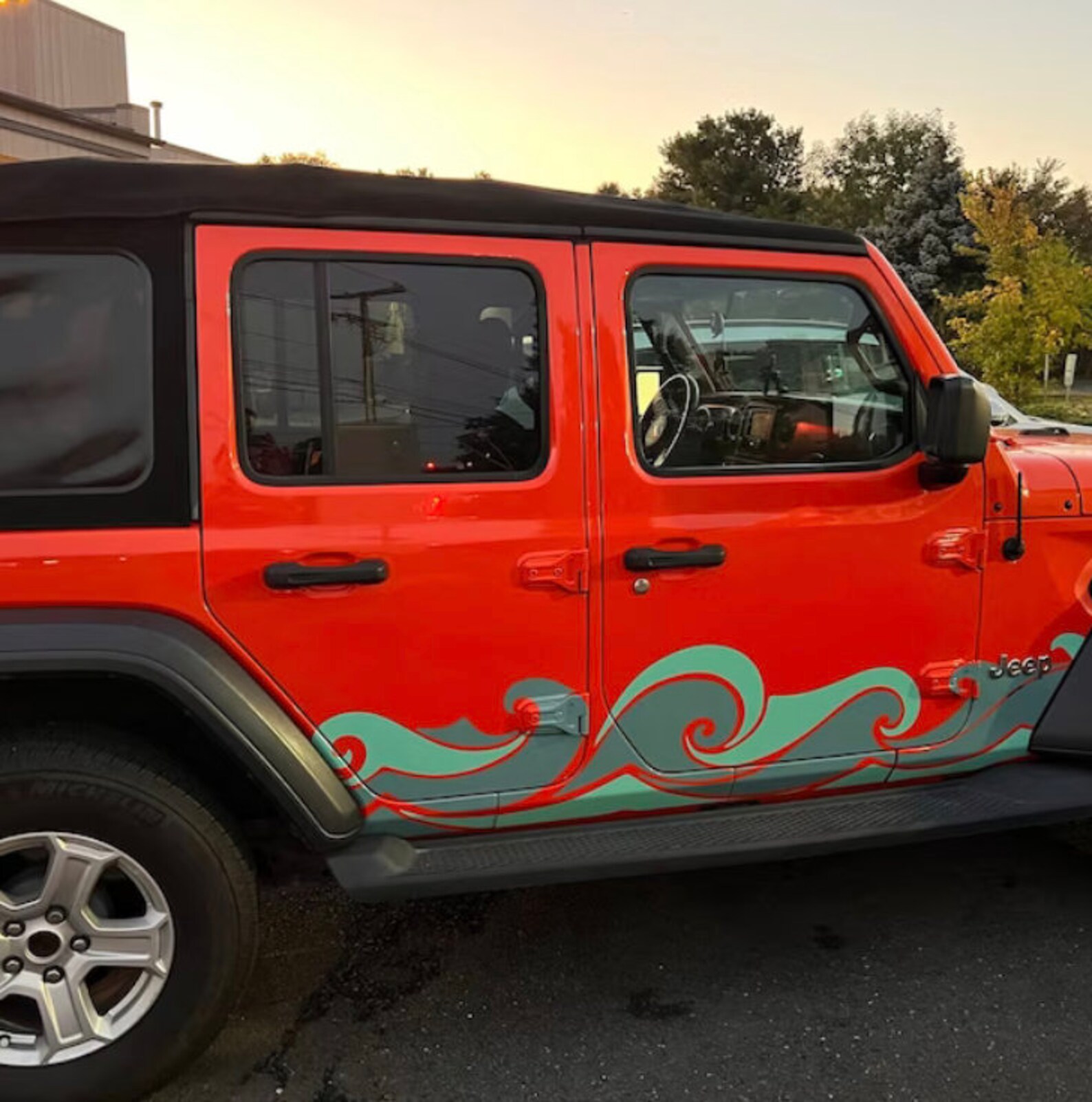 Two Tone Full Side Wave Decal - Etsy