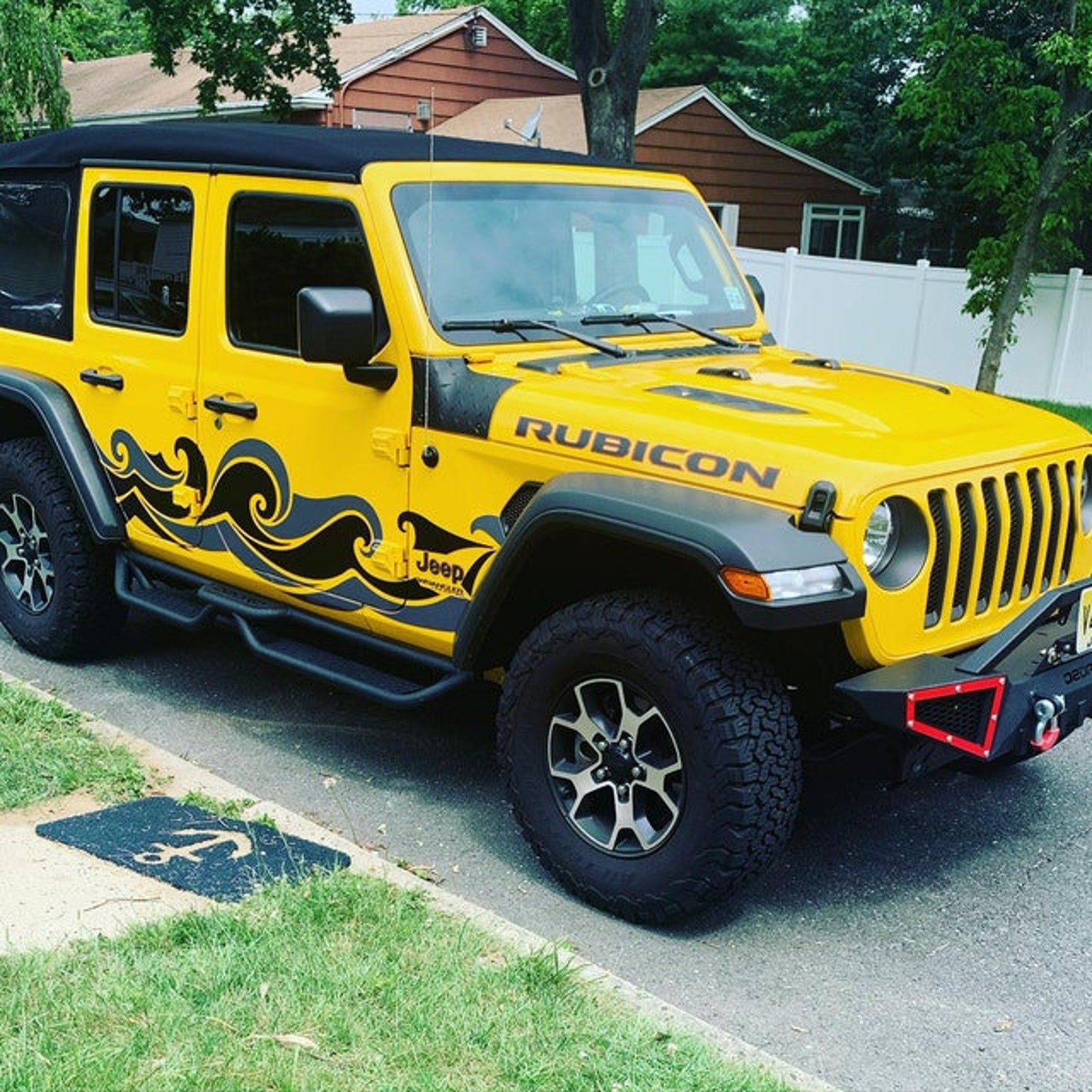 Two Tone Full Side Wave Decal - Etsy