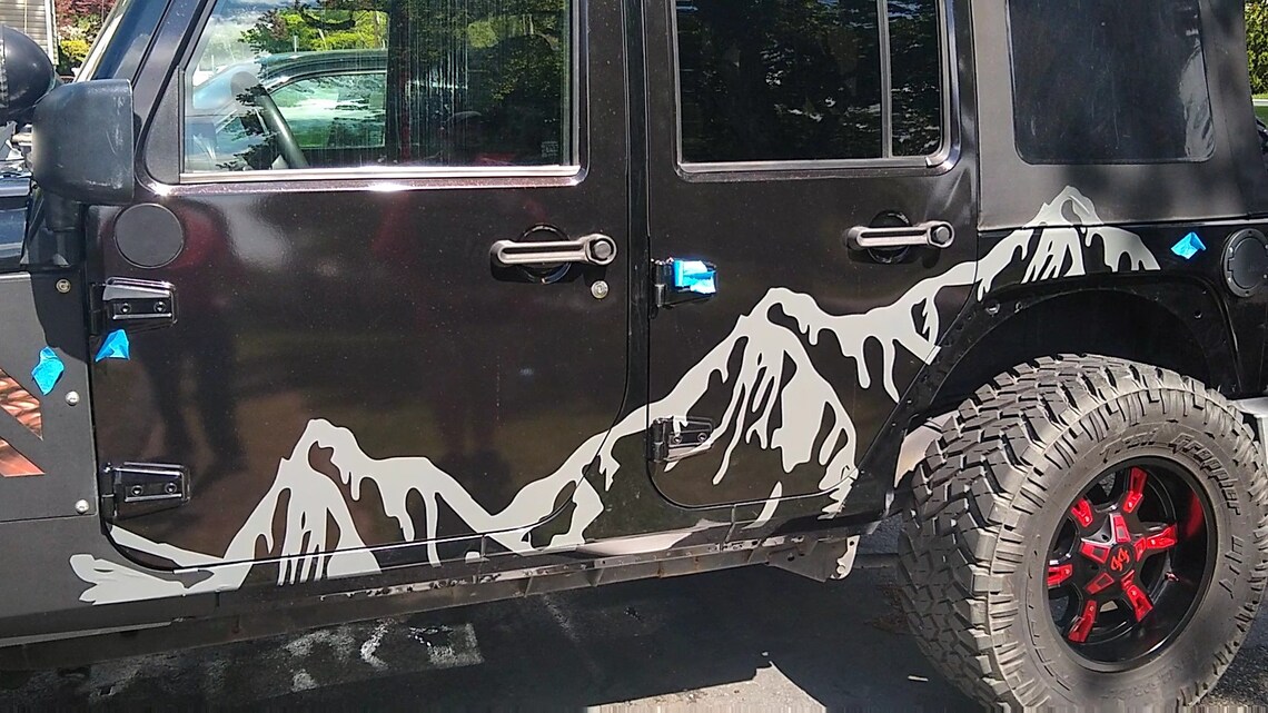 Full Side Mountain Decal - Etsy