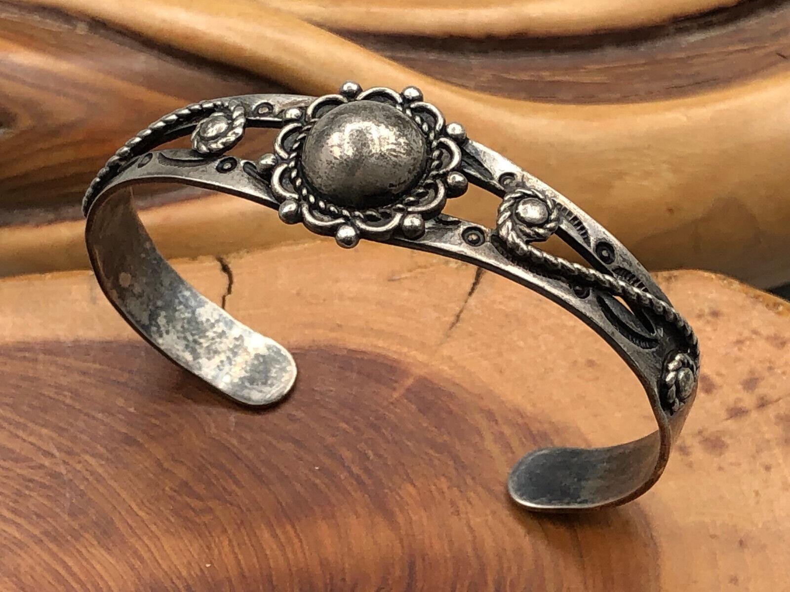1940s 40s Vintage Old Pawn Native American BELL TRADING POST Sterling ...