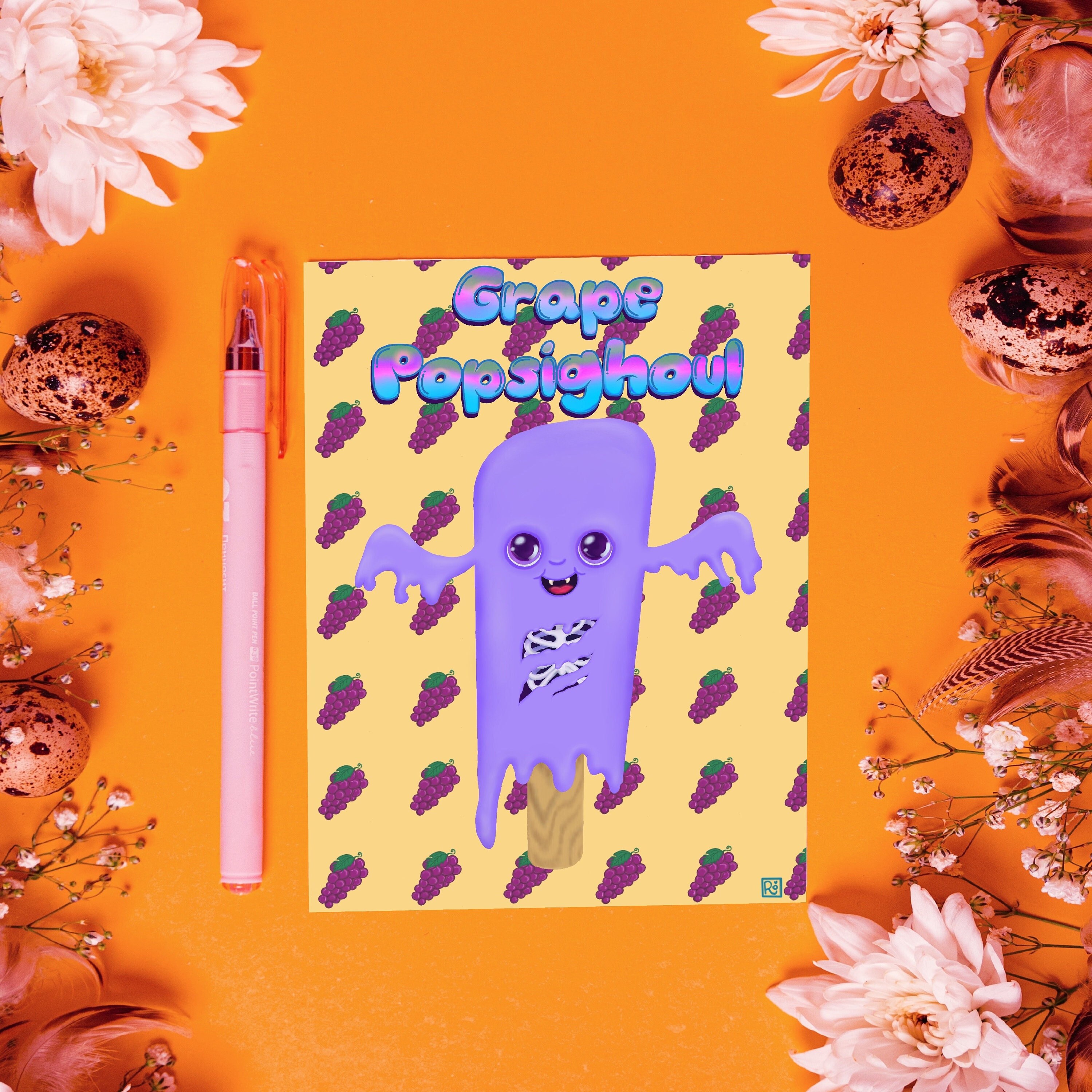 Spooky Foods Grape Popsighoul Art Print - Etsy Australia
