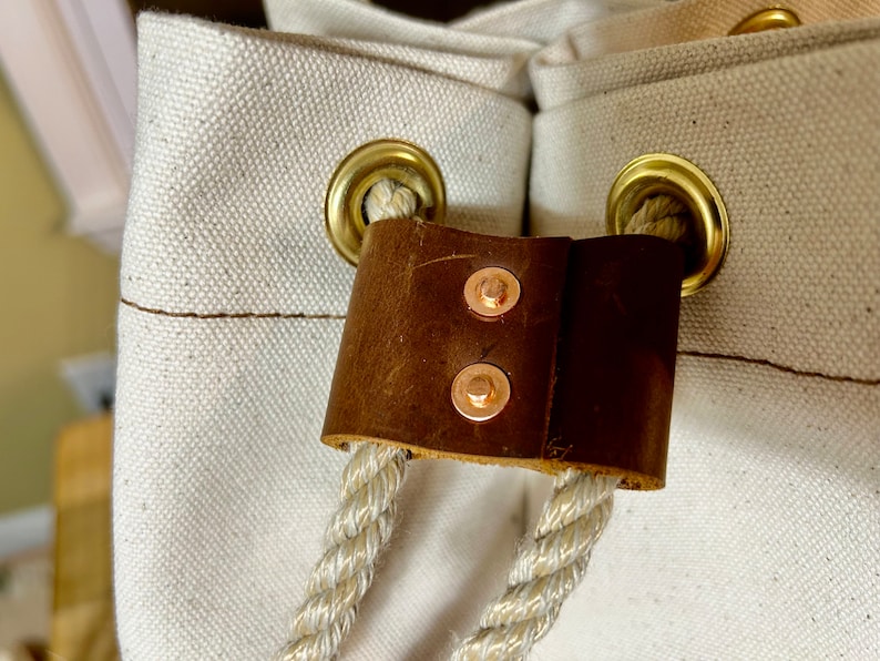 Bolsa de marinero de lona encerada - Ditty Bag - Algodón natural con ...