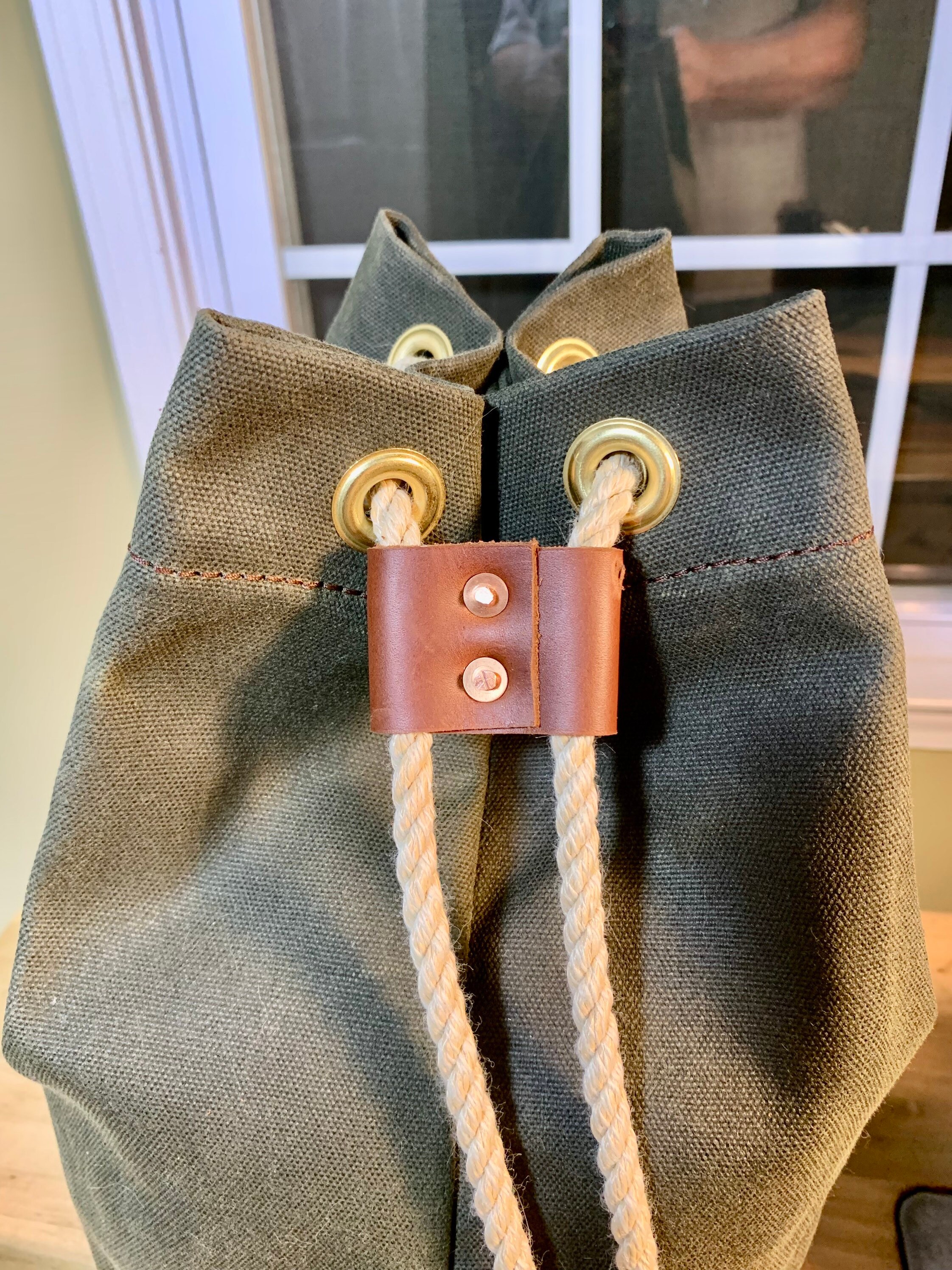 Waxed Canvas Sailor's Bag Ditty Bag Green and Field - Etsy