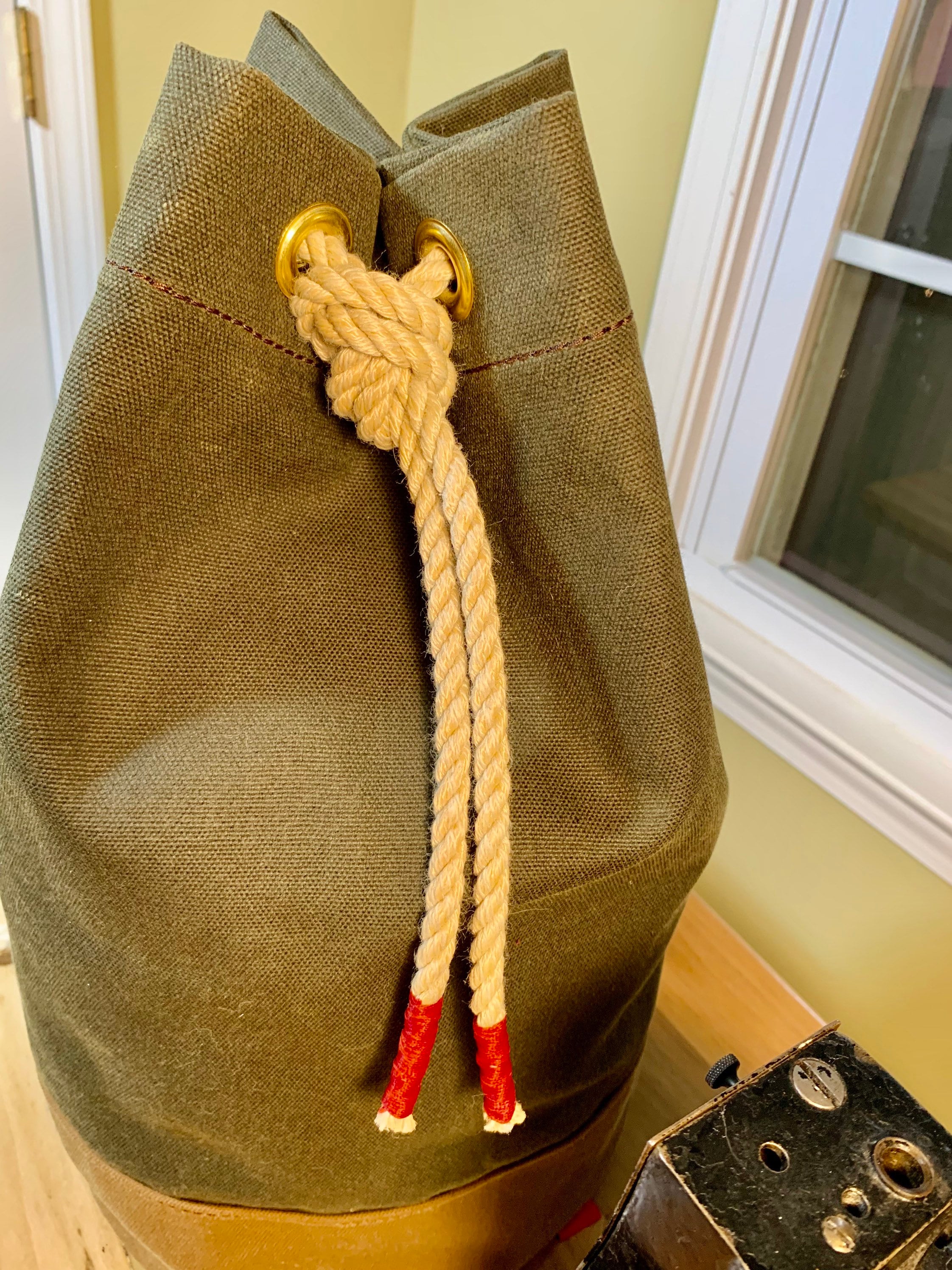 Waxed Canvas Sailor's Bag Ditty Bag Green and Field - Etsy