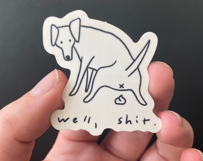 Funny Dog Poop Sticker - Etsy