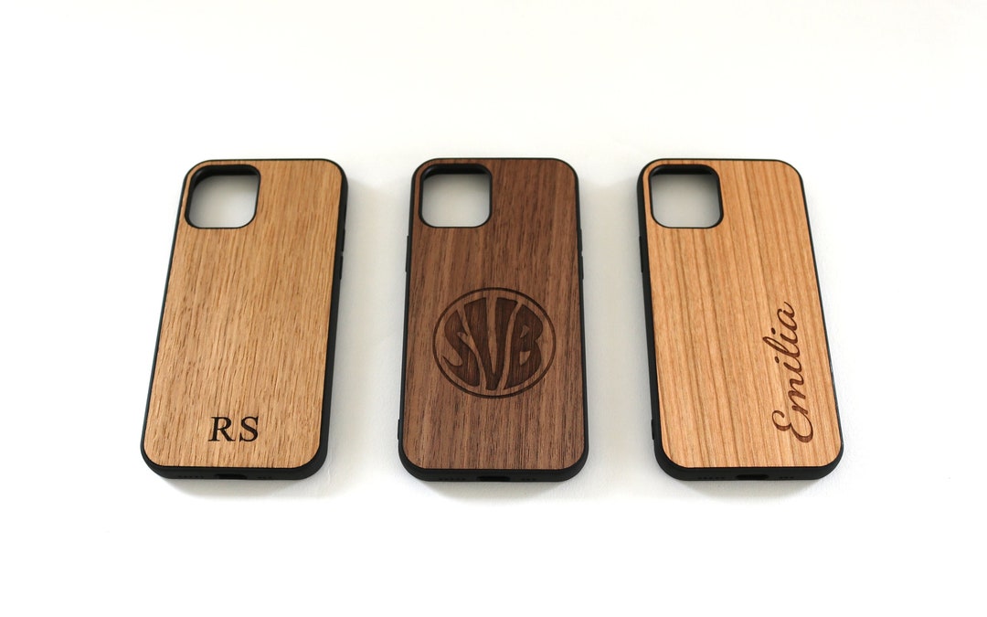 Personalized Wooden iPhone Case With Engraving, iPhone 15, 14, 13, Pro ...