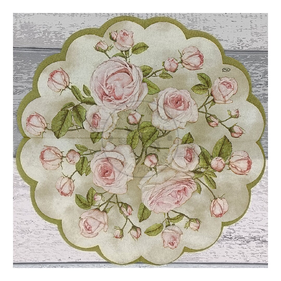 Round Paper Napkin for Decoupage, Mix Media, Journaling, Card Making ...