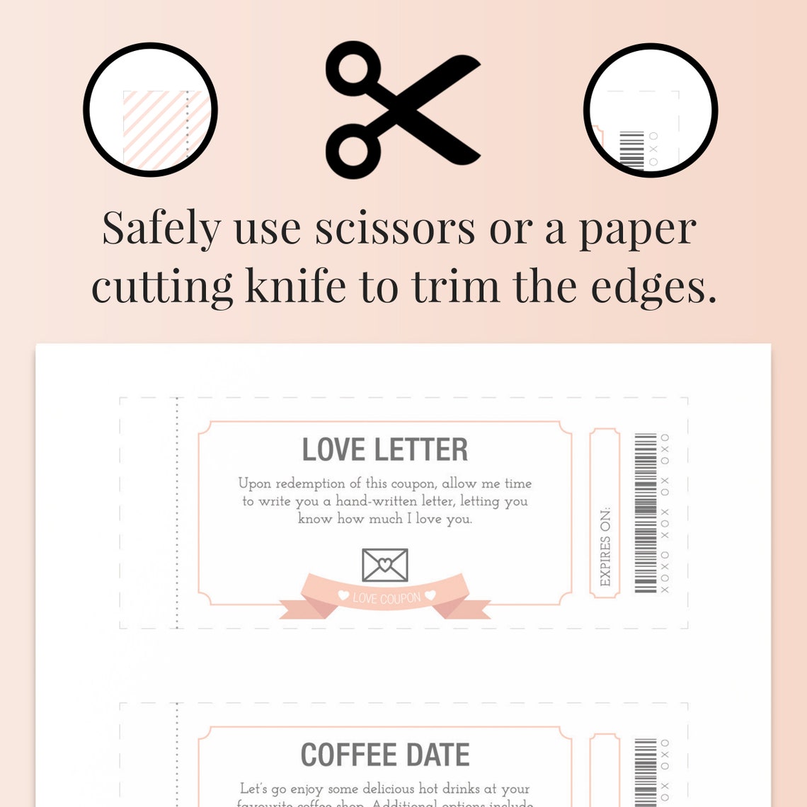 Love Coupons Pink and Blue Theme Instant Printable Download (Download ...