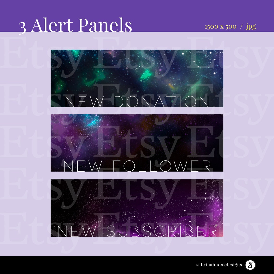 Twitch Channel Panels Nebula Space Theme Instant Download - Etsy