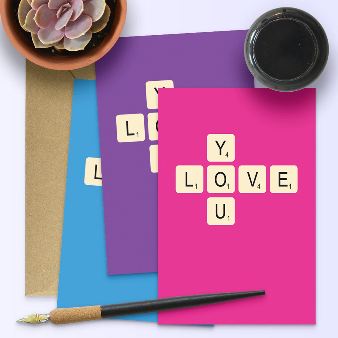 Love Scrabble Postcards Instant Printable Download - Etsy