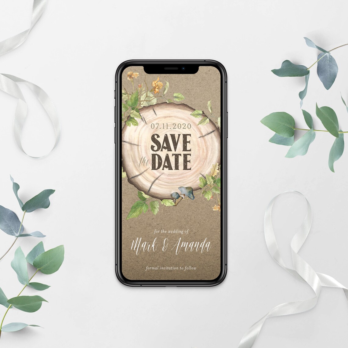 Customize Your Own Digital Save the Date Fall Theme Mobile - Etsy