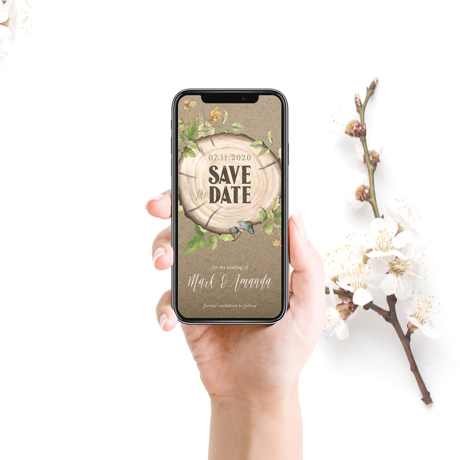 Customize Your Own Digital Save the Date Fall Theme Mobile - Etsy