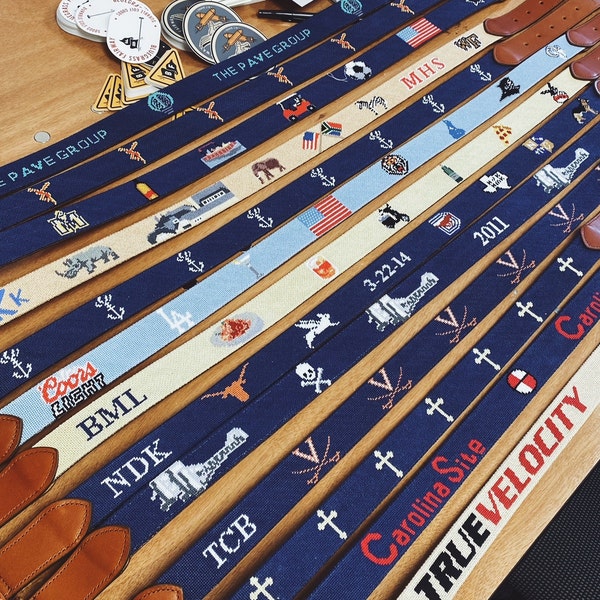 Needlepoint Belt - Etsy