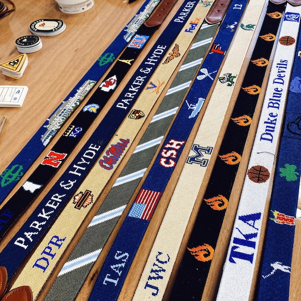 Needlepoint Belt - Etsy