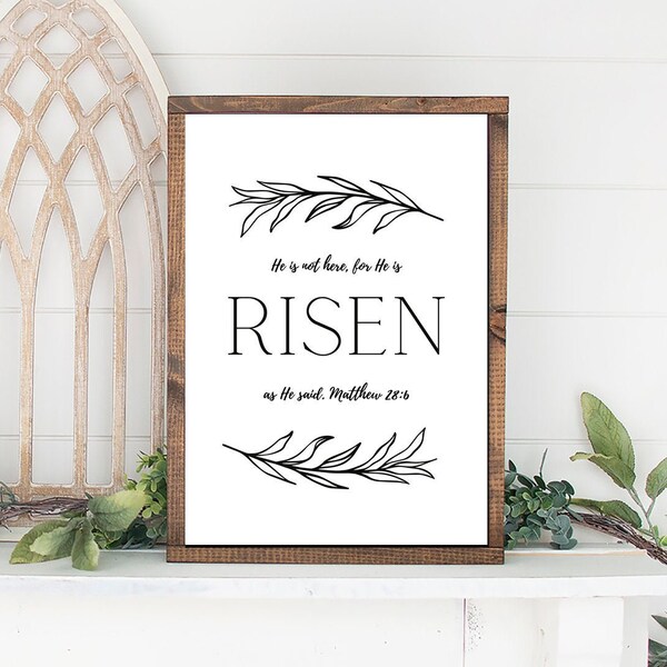 He is Risen Sign - Etsy