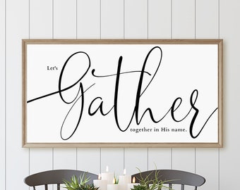 Large Gather Sign - Etsy