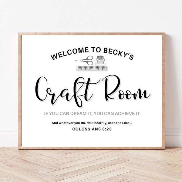 Craft Room Sign - Etsy