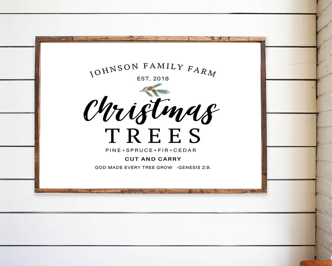 Christmas Tree Farm Sign Personalized Christmas Decor - Etsy