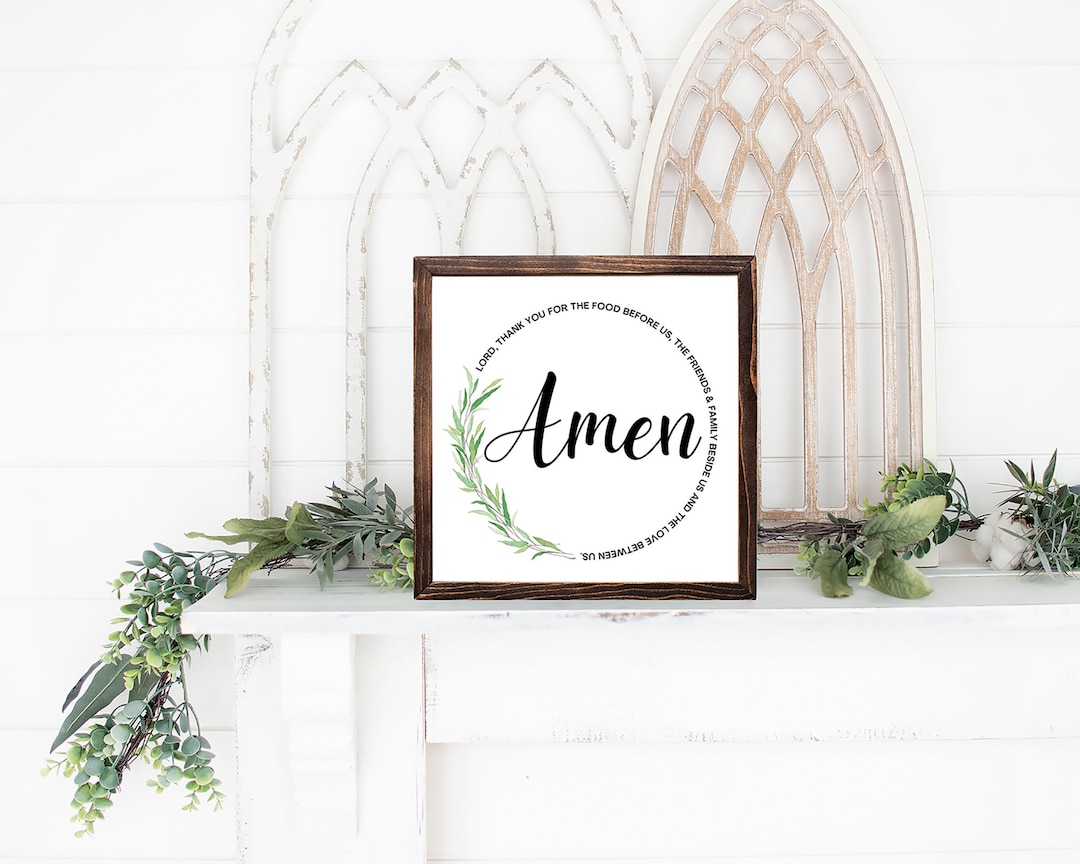 Amen Sign, Printable Christian Wall Art, Christian Decor, Kitchen Wall ...