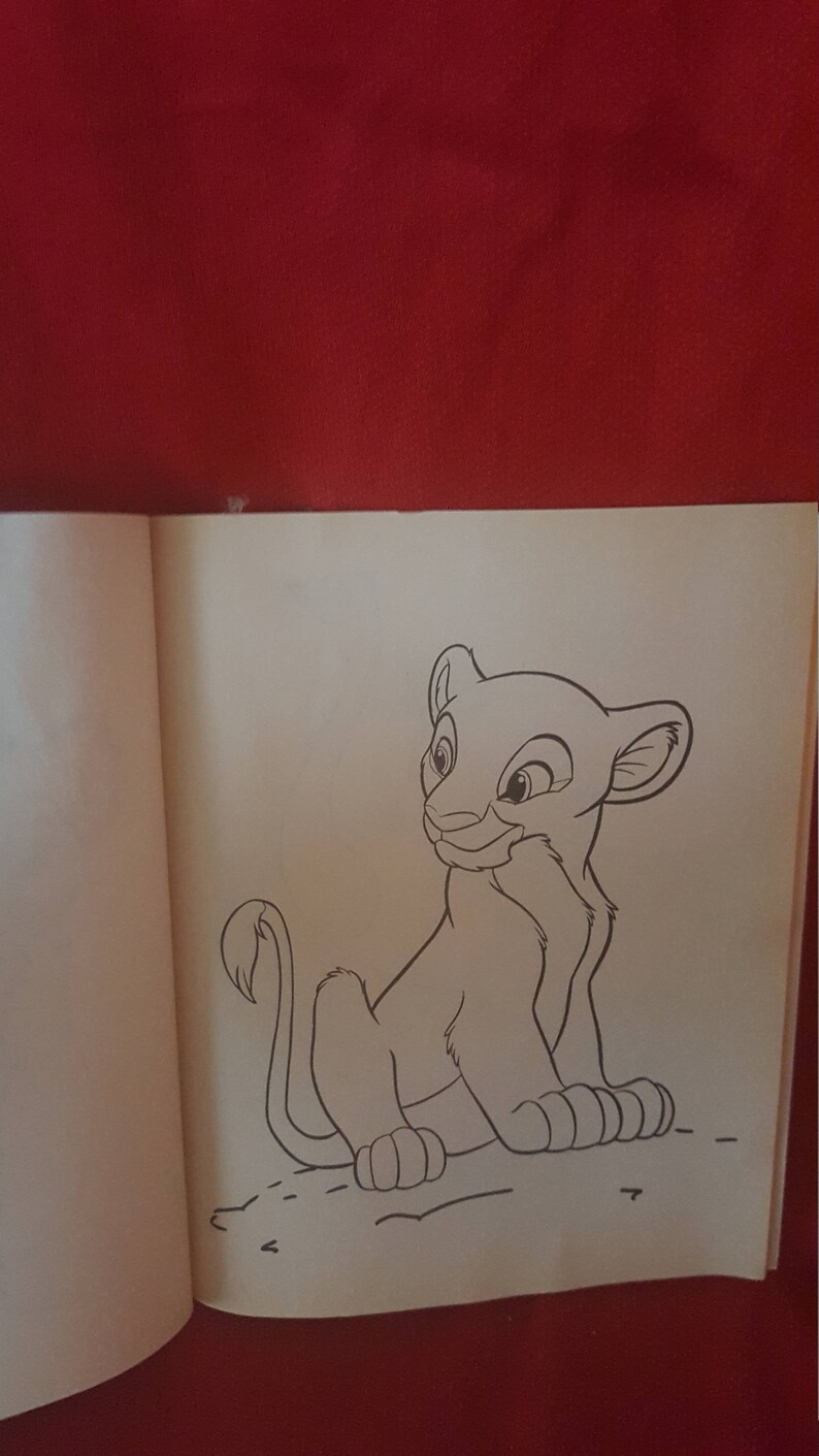 Lion King Vintage Trace and Coloring Book - Etsy