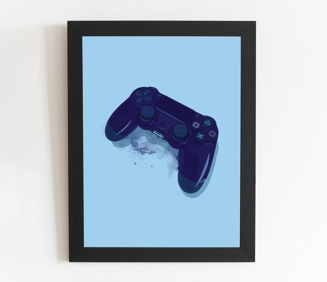 Playstation 4 Dualshock Controller Illustration Fine Art Digital ...