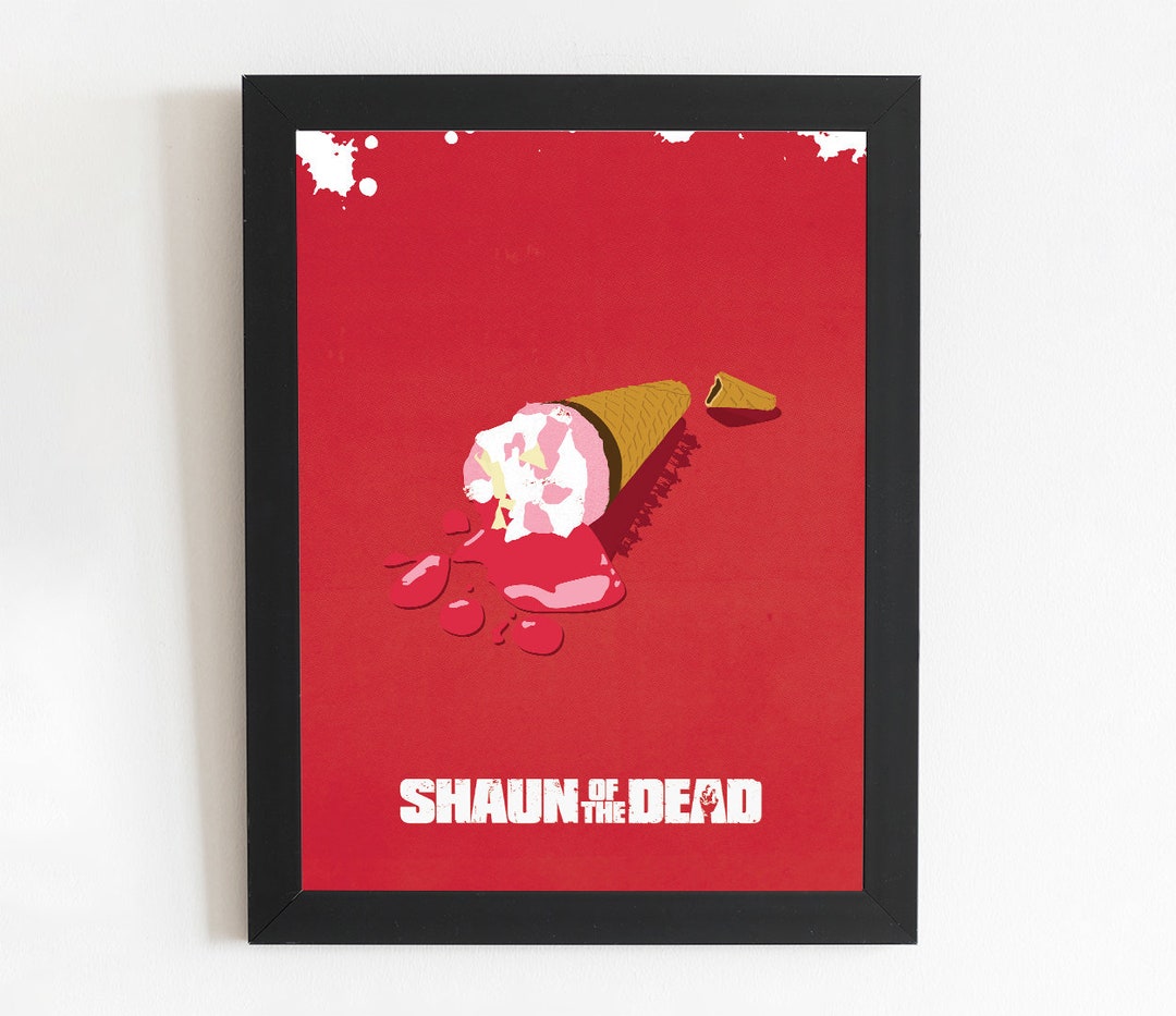 Shaun of the Dead Minimal Illustrated Movie Poster Film Wall Fan Art ...