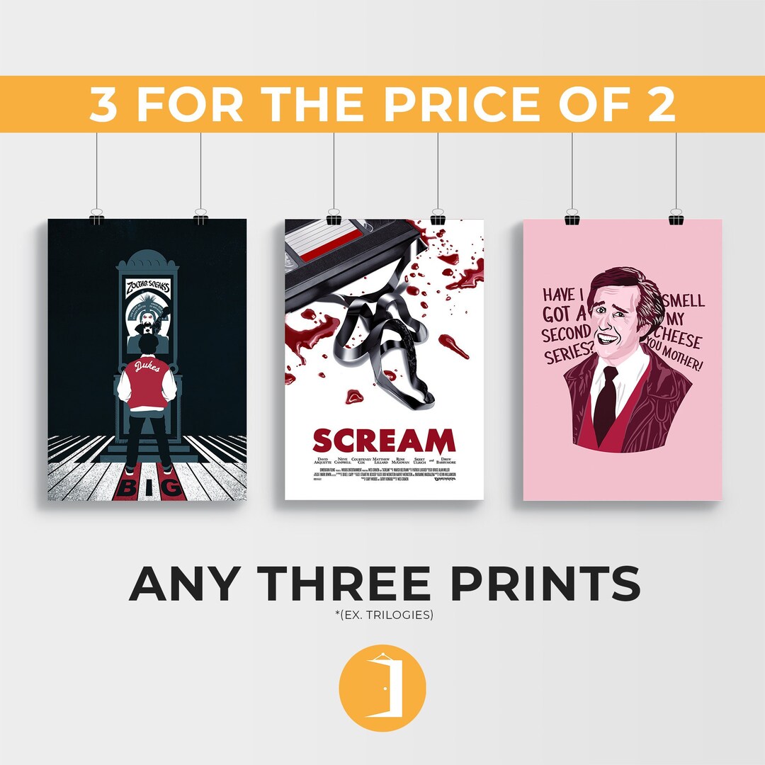3 FOR 2 DEAL Posters | Set of 3 Prints | Custom Movie and Pop Culture ...