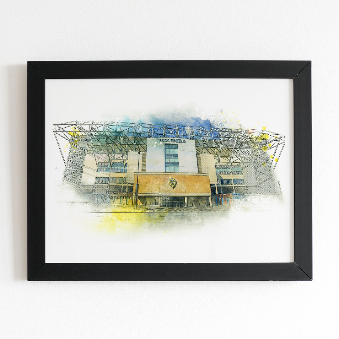 Leeds United Elland Road Stadium Watercolor Art Print - Etsy