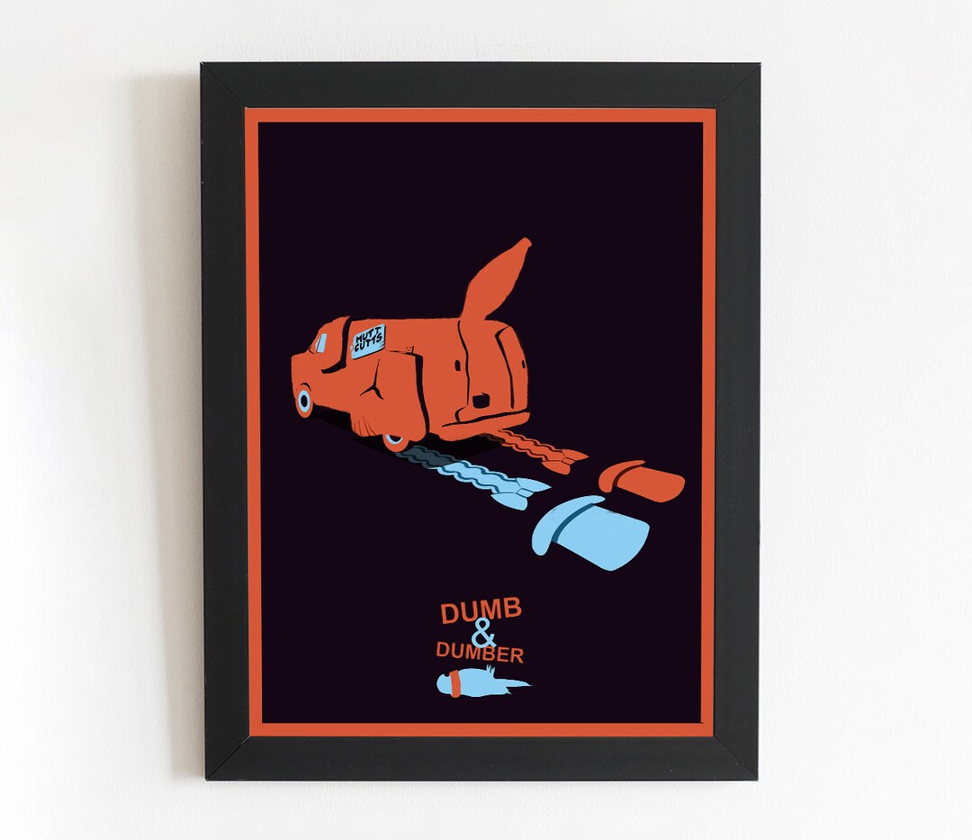 Dumb & Dumber Minimalist Poster | Mutts Cuts Van | Jim Carrey | Movie ...