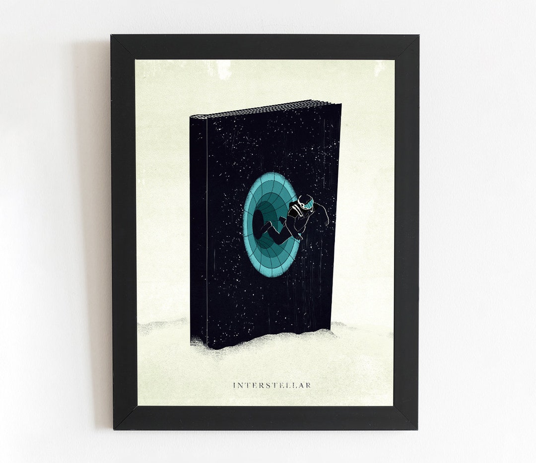 Interstellar Minimal Illustrated Movie Poster Unique Film Wall Fan Art ...