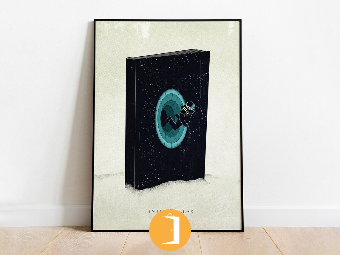 Interstellar Minimal Illustrated Movie Poster Unique Giclée - Etsy UK
