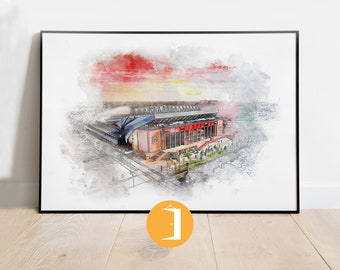 Liverpool Stadium Poster - Etsy
