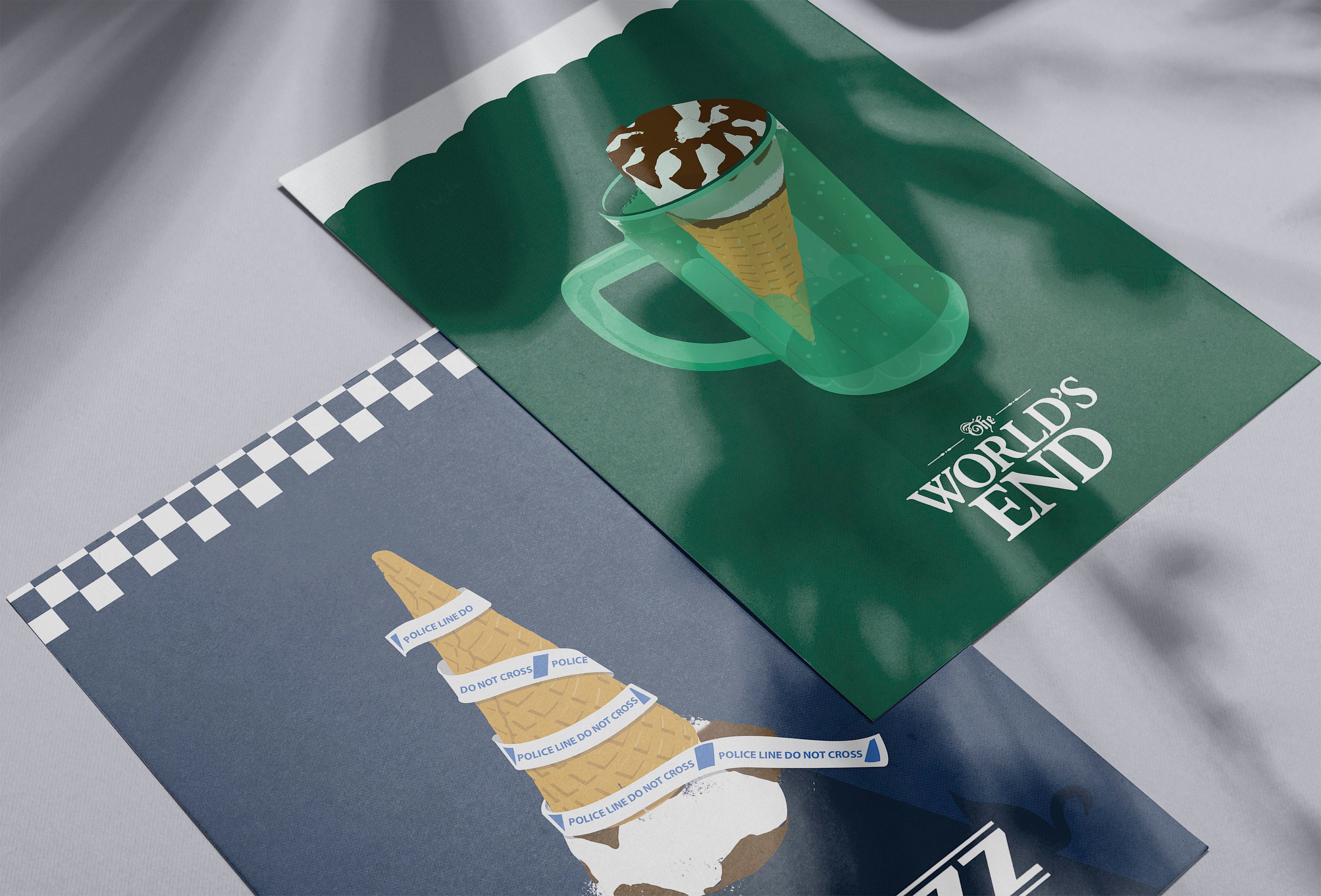 Cornetto Trilogy Film Poster Print Custom Art Unique | Etsy UK Cornetto Trilogy Film Poster Print Custom Art Unique | Etsy UK