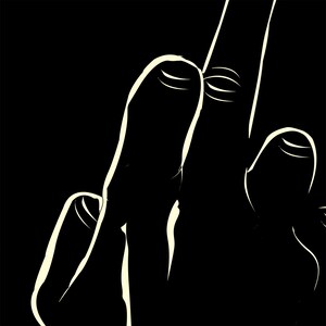 Middle Finger Illustration Poster A4,A3,A2,A1 Home Decor Wall Art ...