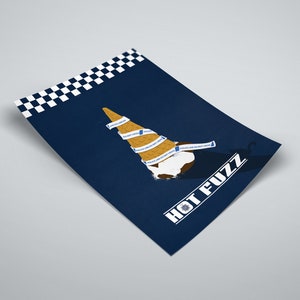 Hot Fuzz Minimal Illustrated Movie Poster Film Wall Fan Art Home Decor ...