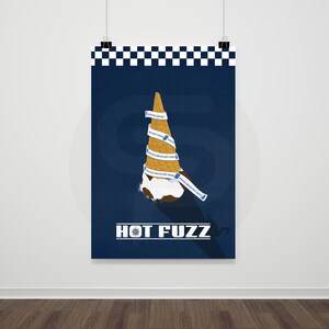 Hot Fuzz Minimal Illustrated Movie Poster Film Wall Fan Art Home Decor ...