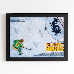 The Mighty Ducks Poster Illustrated Film Print | Unique Movie Prints ...