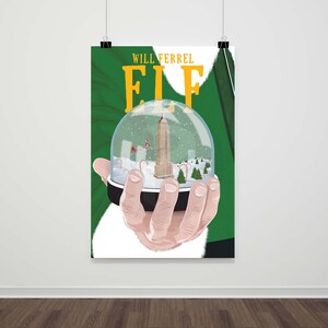 ELF - Will Ferrell Film Poster Print | Custom Art | Unique Movie Print ...